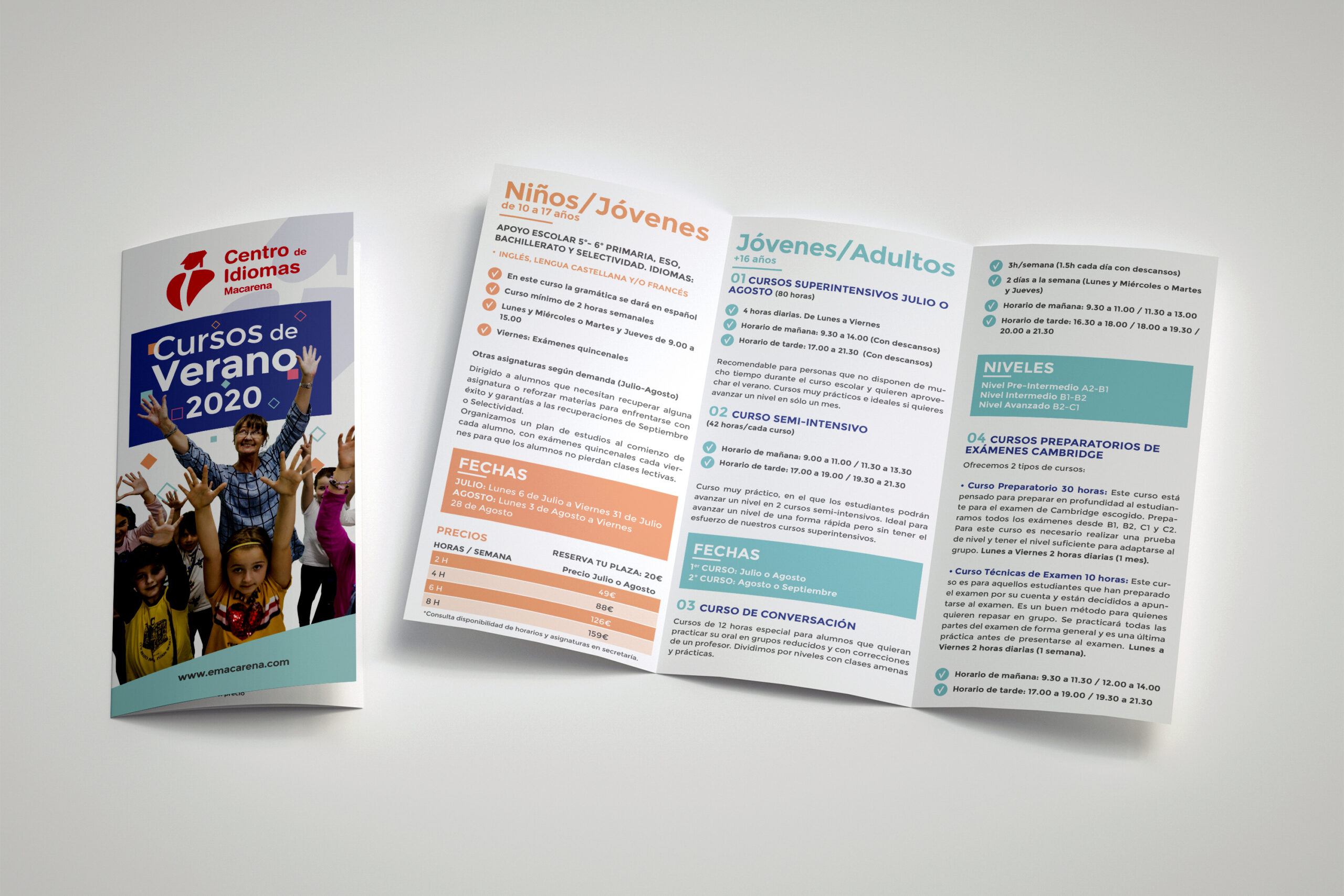 Diseño y maquetación de Tríptico - Portfolio monicamtd